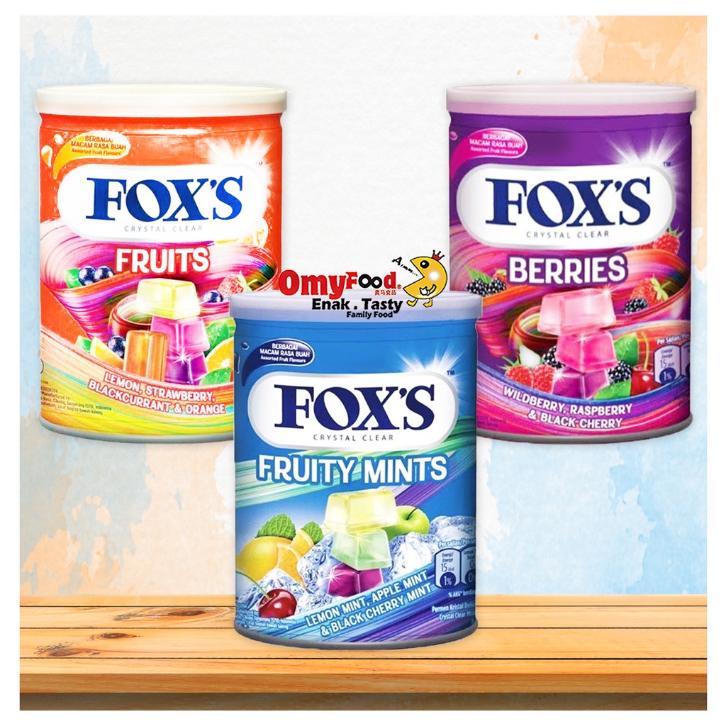 180g Fox's Crystal Clear Candy [Fruits/ Fruity Mints/ Berries][OmyFood ...