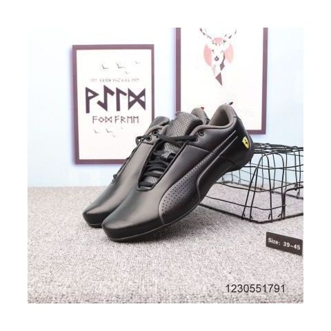 P PM Ferrari F1 Racing Shoes Genuine Leather Men's Classic Soft-Soled ...