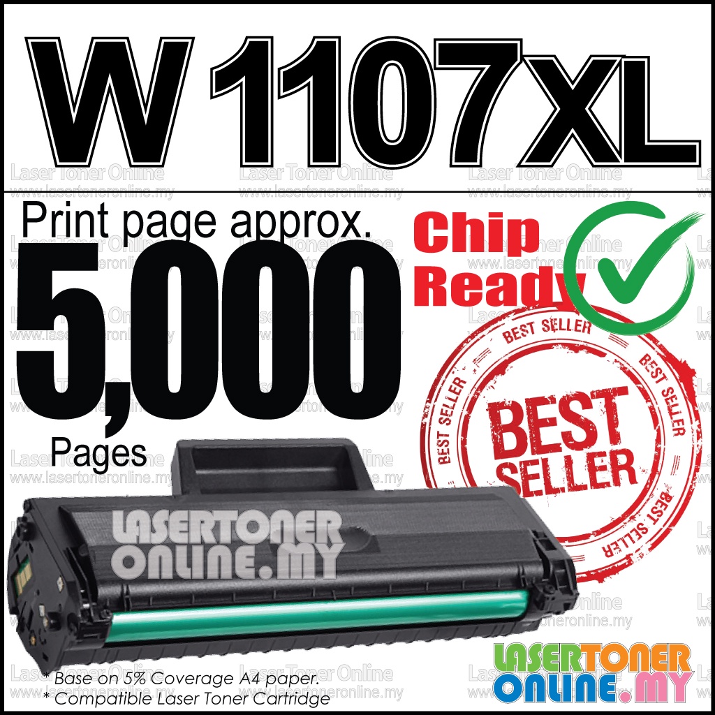 💥W1107A CHIP Ready Compatible to HP W1107A W1107X HP107A 1107 107A 107W ...