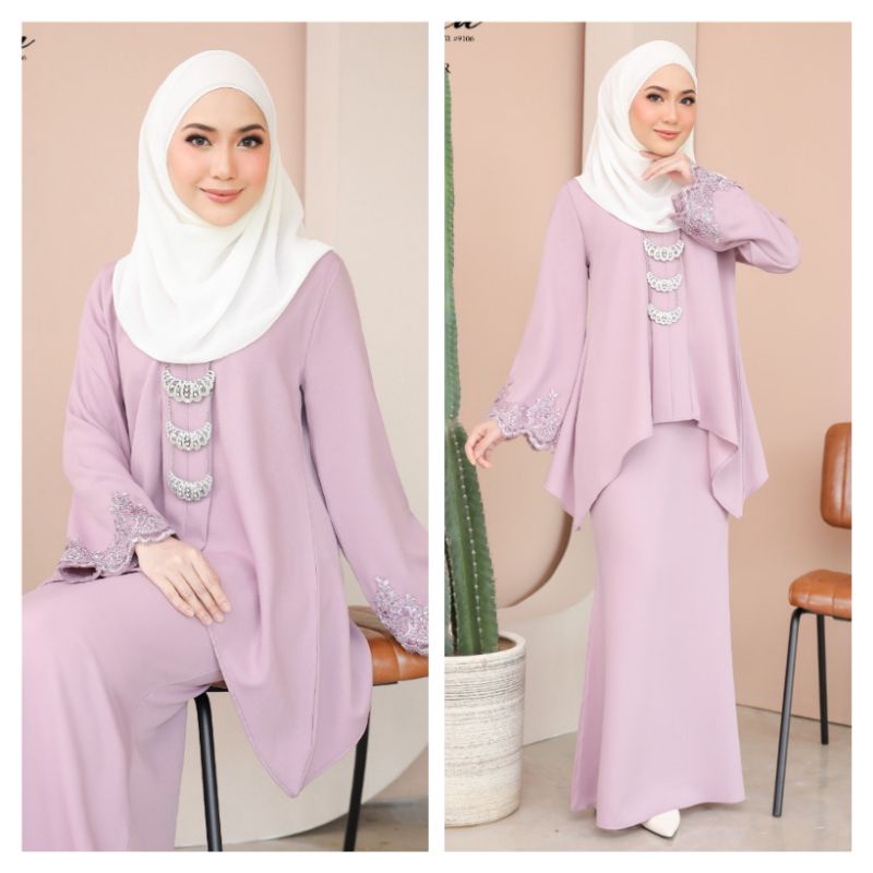 Kebaya Moden Rhea. 9106 Rhea Modern Kebaya Lace! Mermaid Style Skirt ...