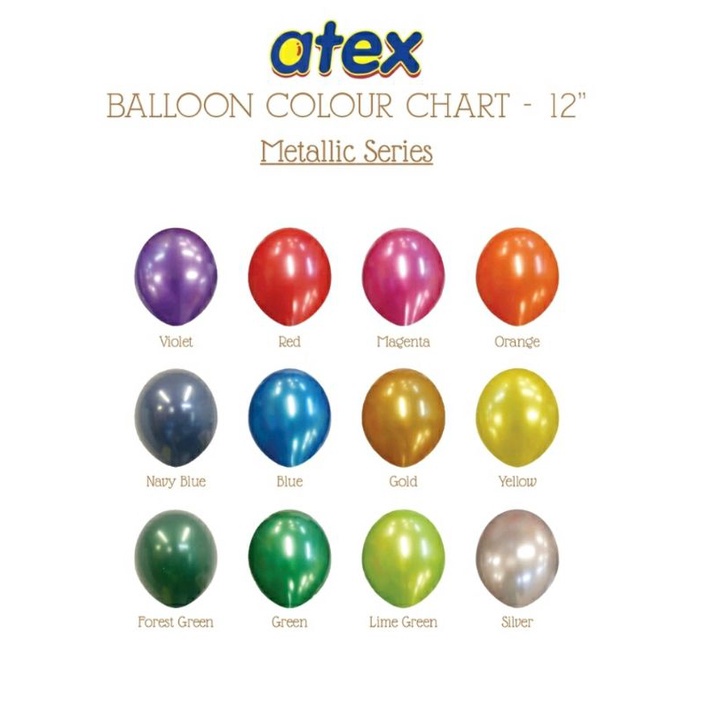 Atex 12" Metallic Latex Balloon | Shopee Malaysia