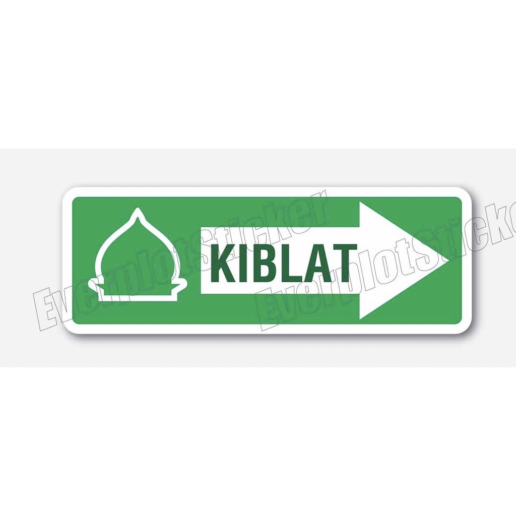 sticker untuk Arah Kiblat / KIBLAT bulat sticker homestay Hotel Masjid ...