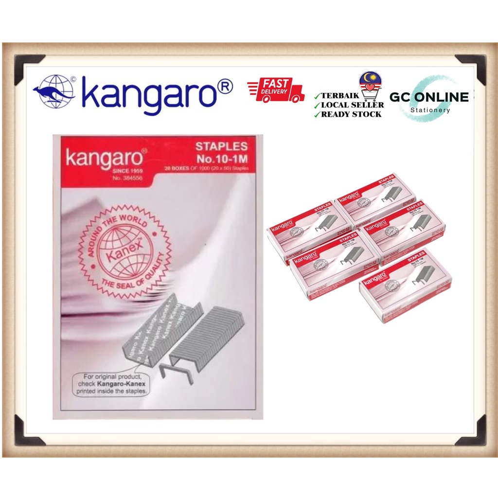 Kangaro 10-1m Staples / Ubat Stapler / Dawai Kokot (20Box) | Shopee ...