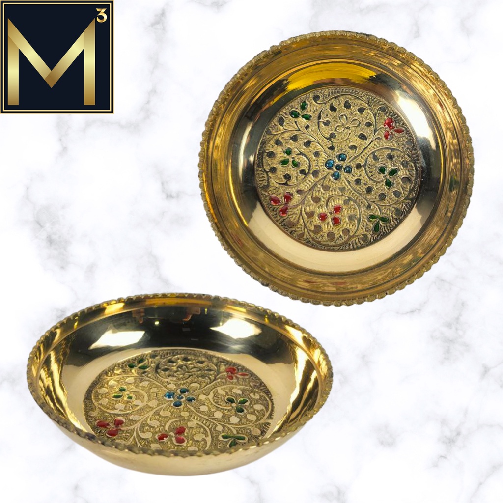 POOJA TATTHU/PLATE/BRASS/THAMBALAM/DECORATION/BGP 023 | Shopee Malaysia