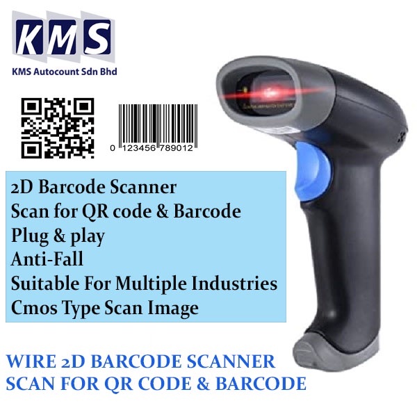 WIRE 2D BARCODE SCANNER - SCAN FOR QR CODE & BARCODE - STOCK READY | Shopee Malaysia