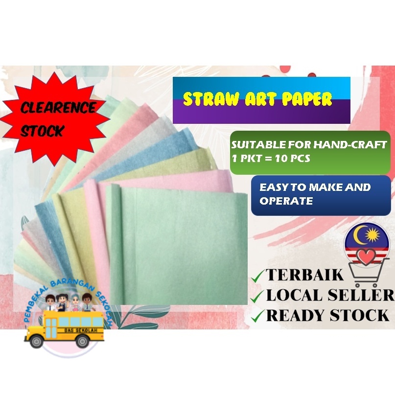 SENI STRAW ART PAPER / KERTAS SENI STRAW / ABCD / NUMBER / SHAPE ...