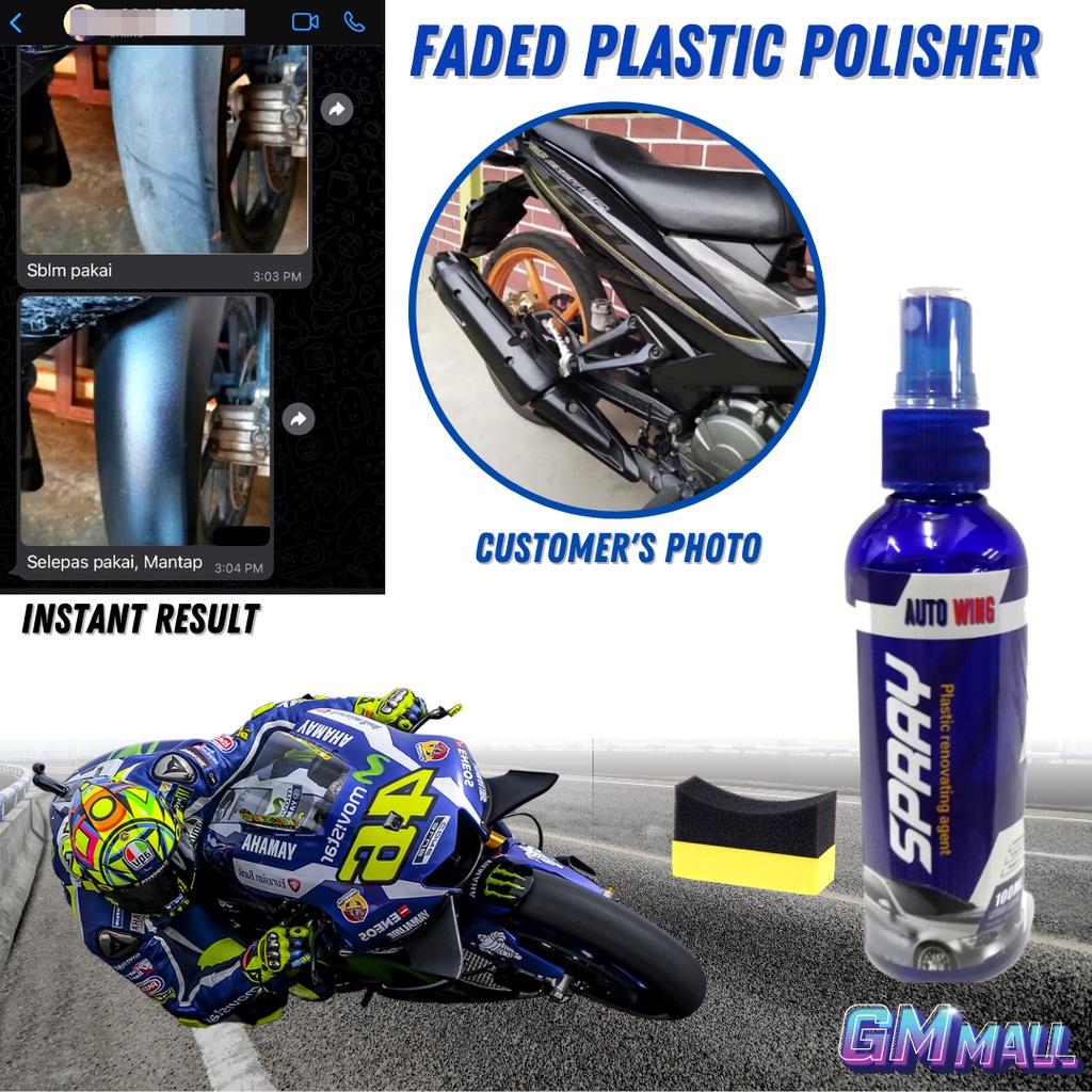 MOTORBIKE PLASTIC COATING Spray Pengilat Plastik Motosikal Plastik ...