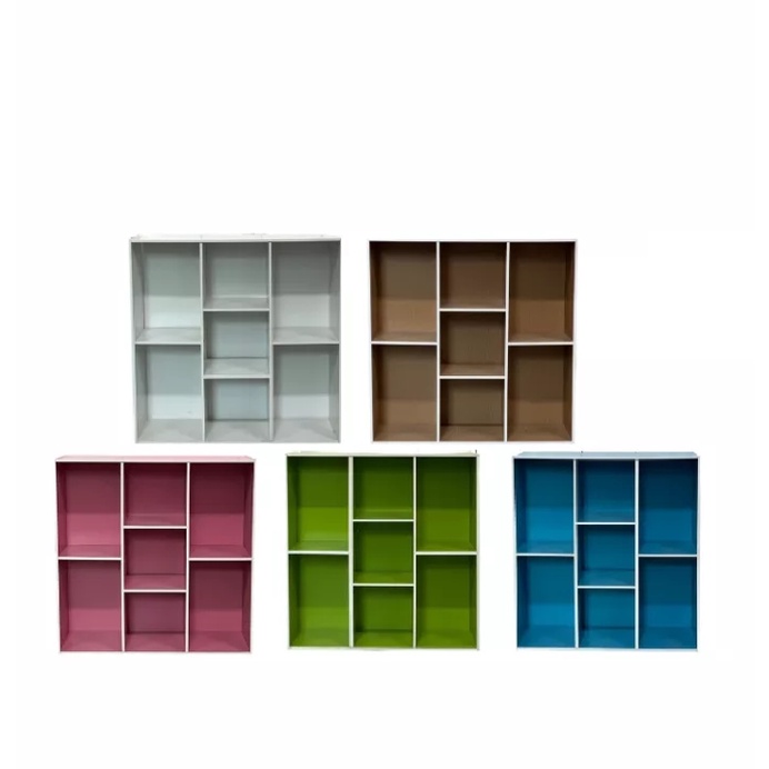7 Tier Wooden Multipurpose Rack Book Shelf / Rak Buku Kabinet Buku ...