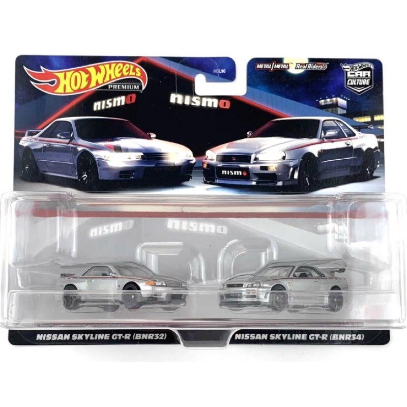 Hotwheels Premium Twin Pack - Nismo Nissan Skyline GT-R BNR32 & BNR34 ...