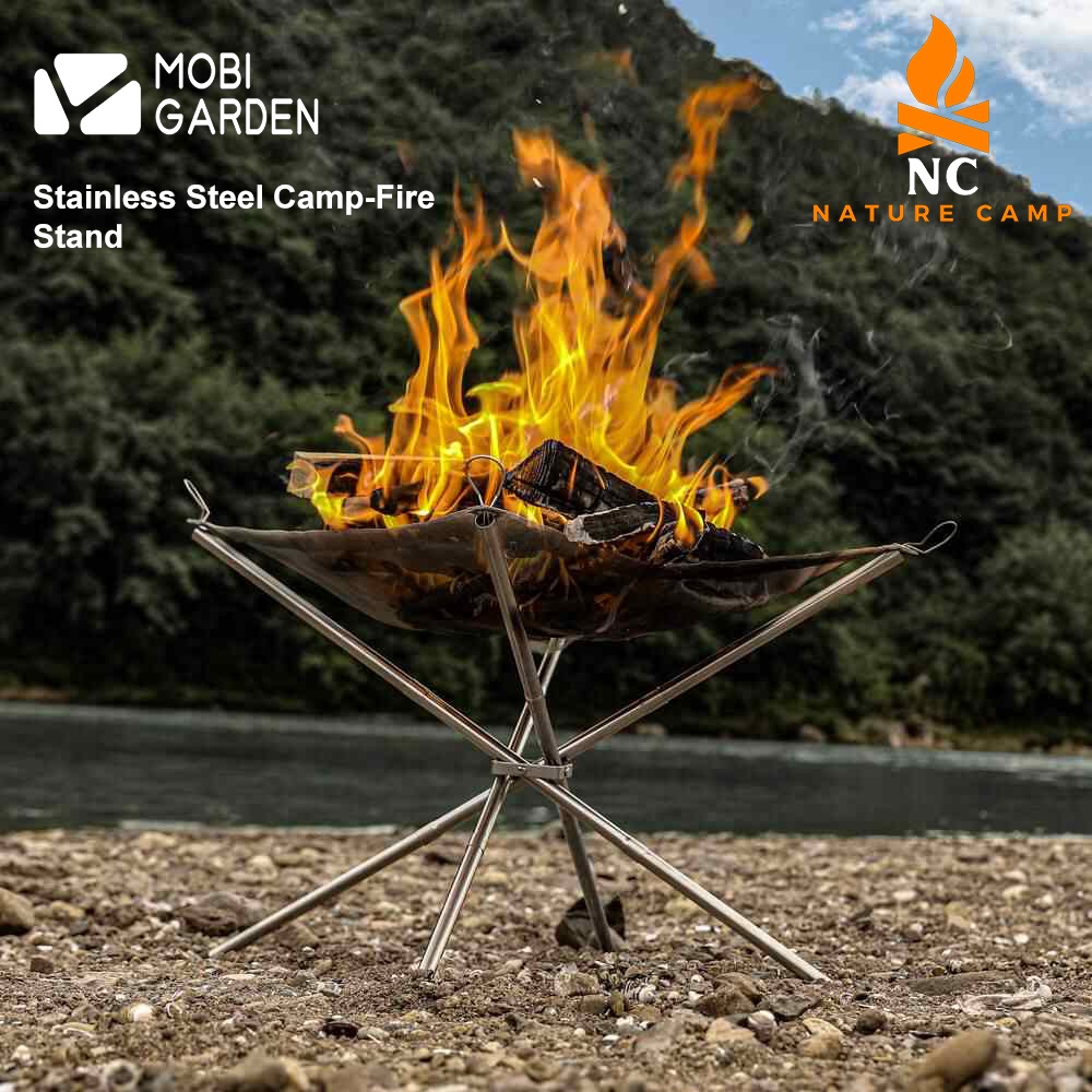 Mobi Garden Aurora Firewood Rack Stainless Steel Firewood Rack Outdoor ...