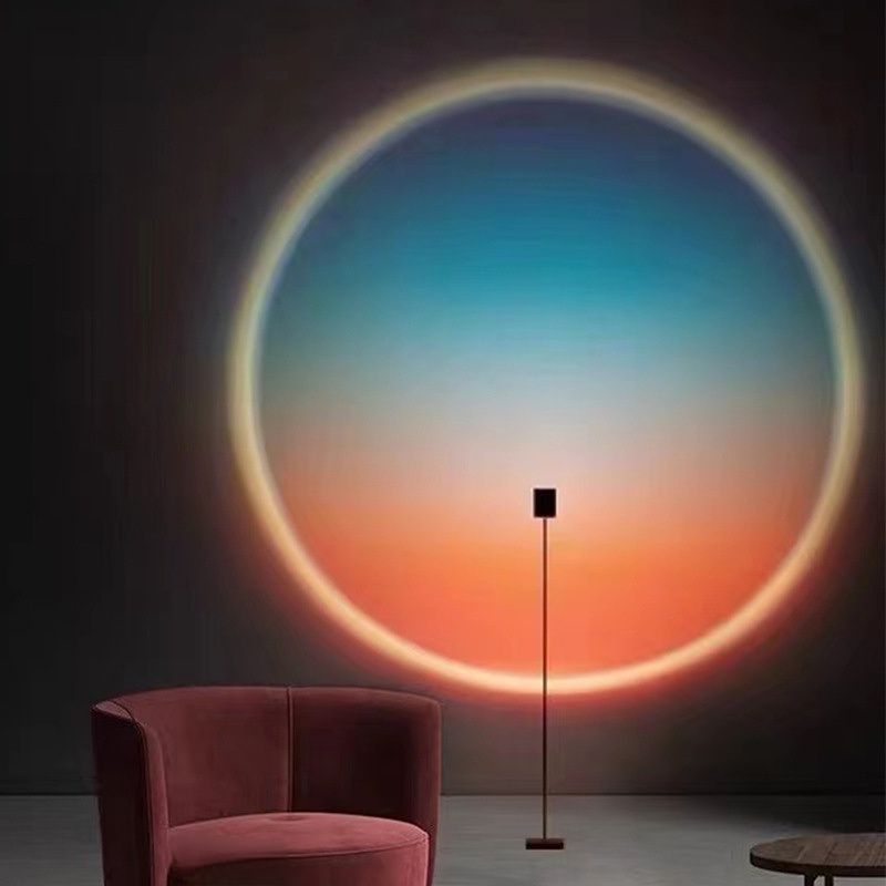 Ins Sunset Projection Floor Light Breaking Dawn Sunset Lamp Live Fill ...