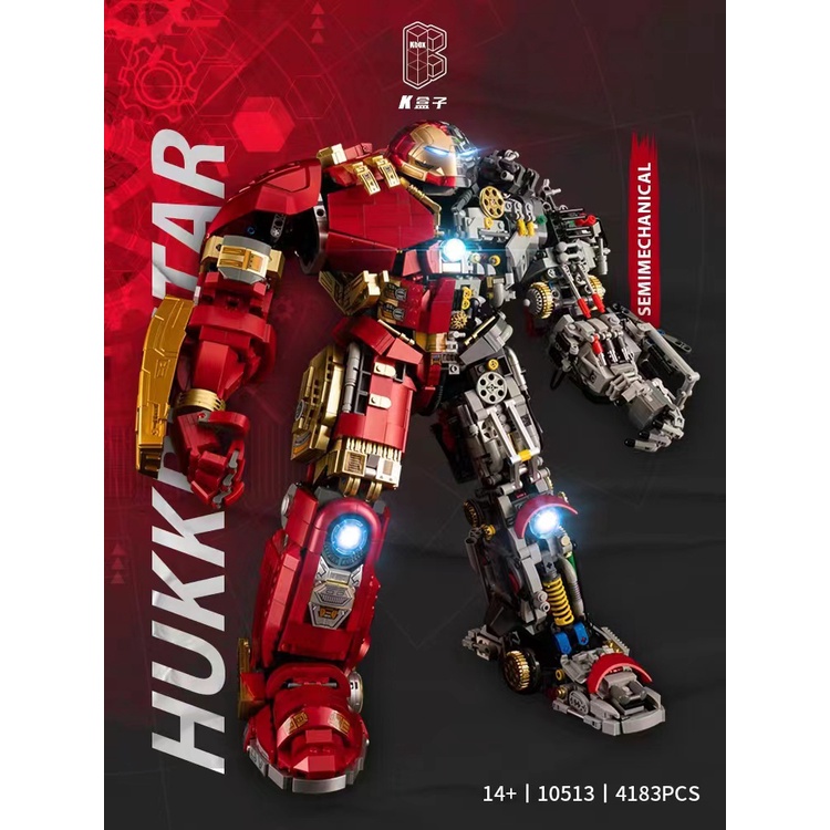 KBOX 10513 SEMI MECHANICAL MK 44 HULK BUSTER BUILDING BLOCKS | Shopee ...