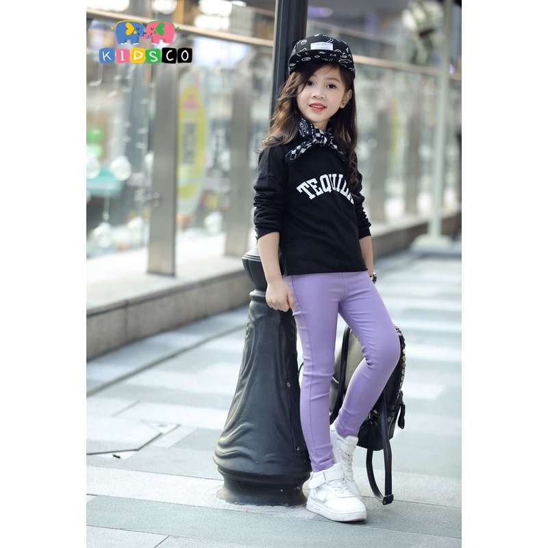 Girl Long Pants Kids Girls Jeans Slim Fit Jean 2-9Y Color Pant Pocket ...