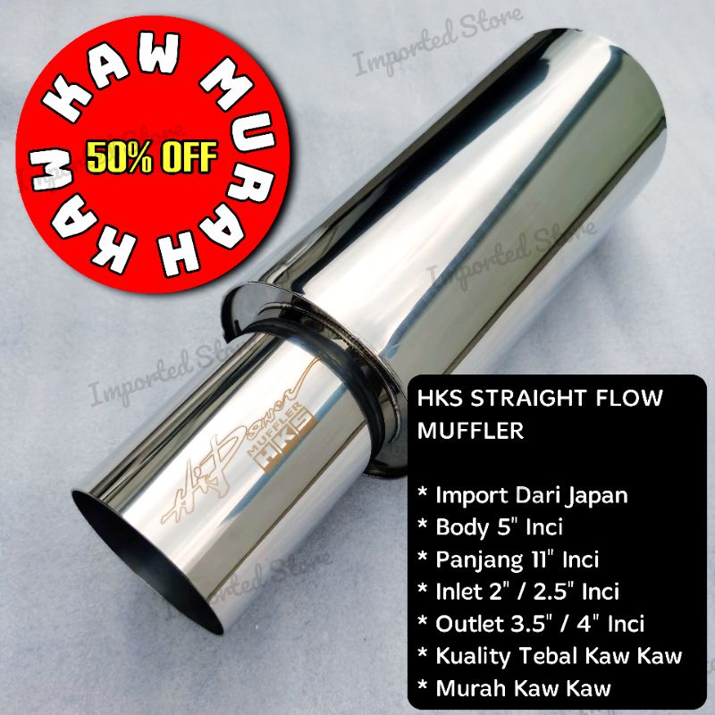 🔥MURAH MURAH JUAL🔥 5" Inci HKS Straight Flow Muffler🇯🇵🇯🇵 GUARANTEE ...