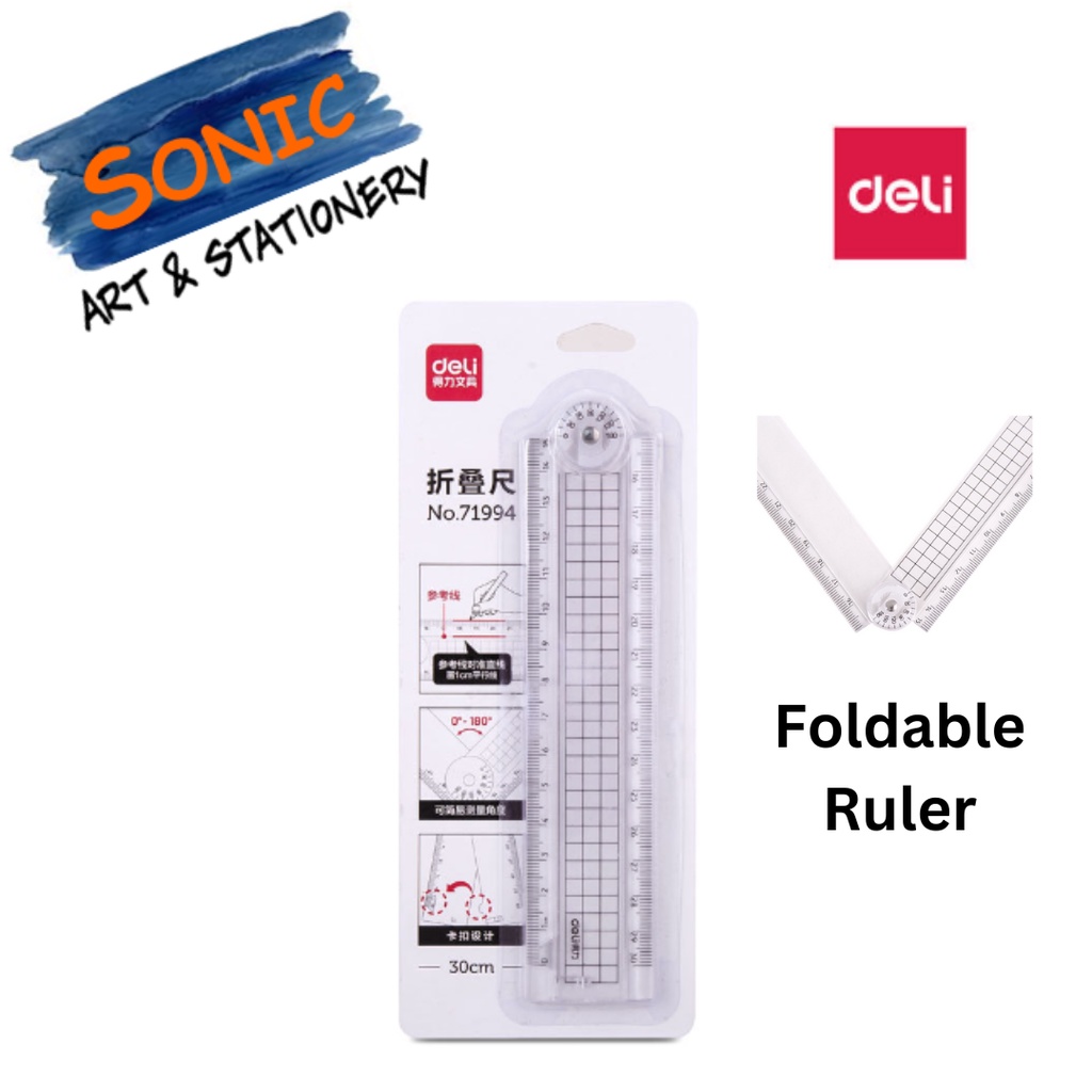 READY STOCK / FOLDABLE RULER / STUDENT STRAIGHT RULER OPEN 30CM CLOSE ...