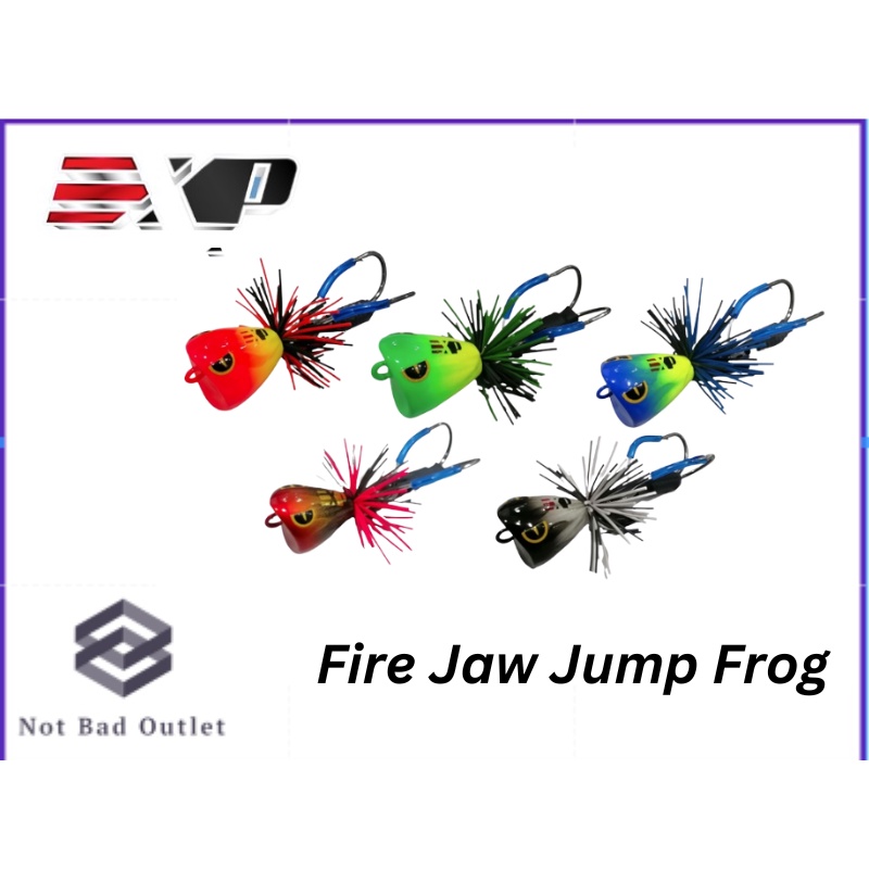 EXP Fire Jaw Jump Frog Snakehead Fishing Lure Woodmade Ready Stock ...