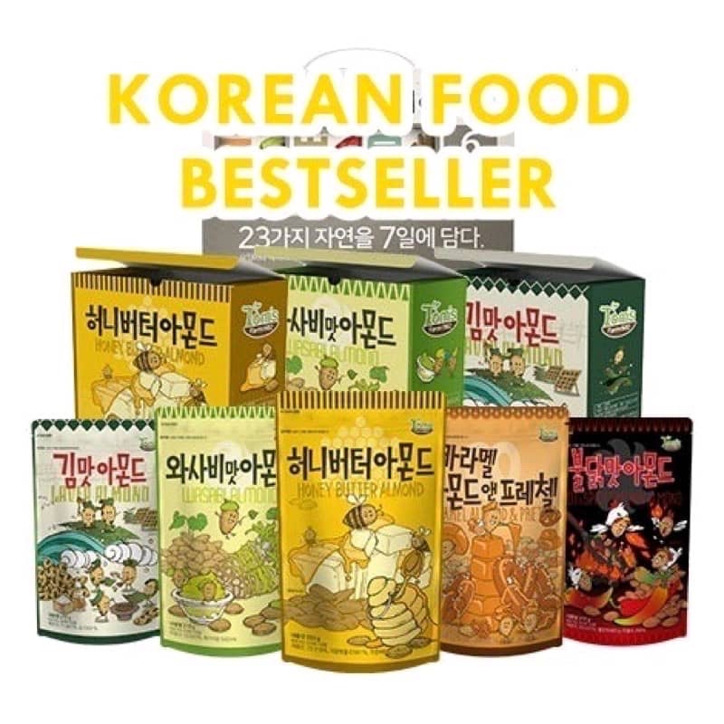 Korea Tom's Farm /HBAF Assorted Flavours Almond 190g | Shopee Malaysia