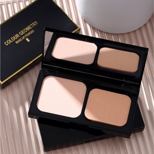 Colour Geometry Matte Oil Control Silk Smooth Makeup Pressed Powder ...