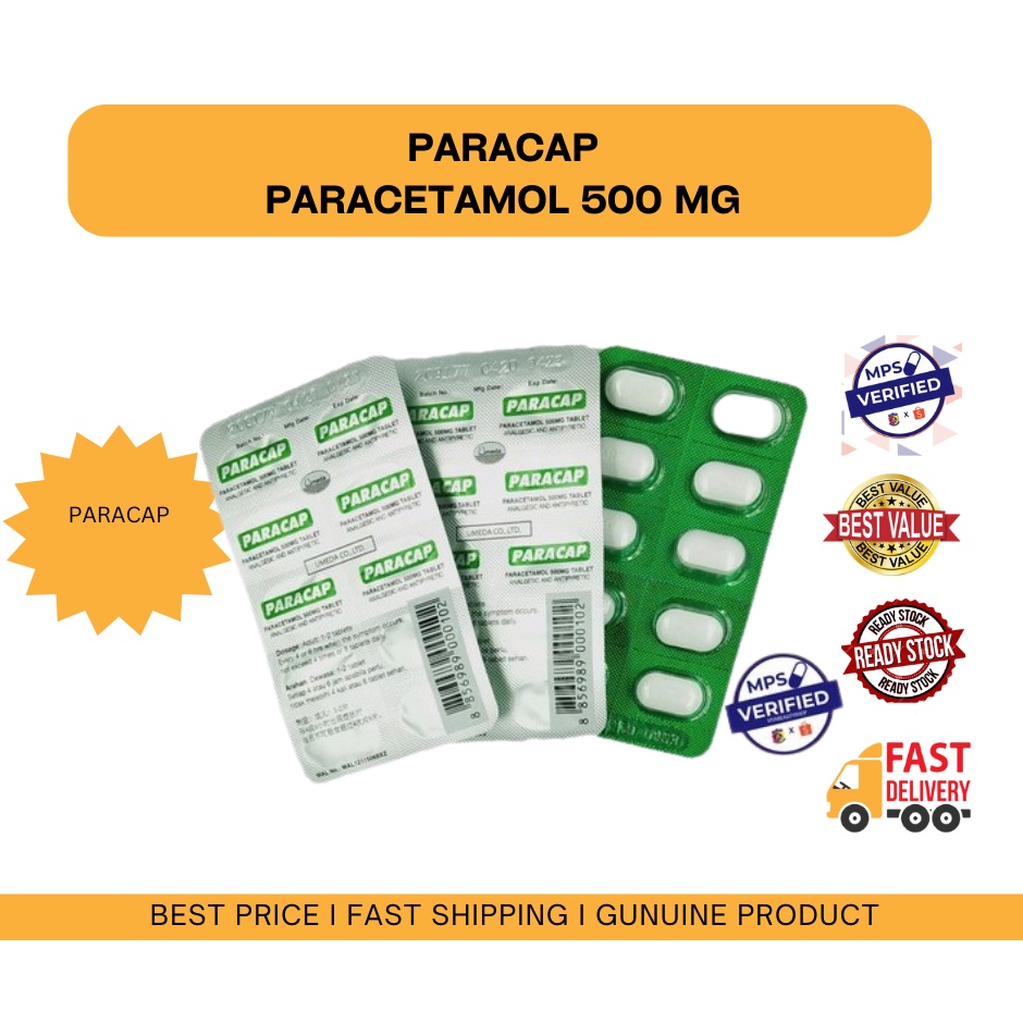 PARACETAMOL PARACAP 500 MG [ 1 X 10'S ] | Shopee Malaysia