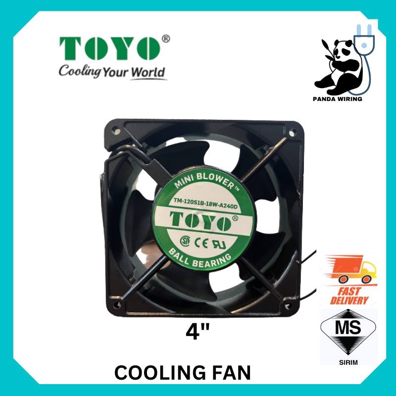 TOYO 4"/ 6"/ 8" Axial Fan with Ball Bearing Cooling Fan TM-120S1B-18W ...