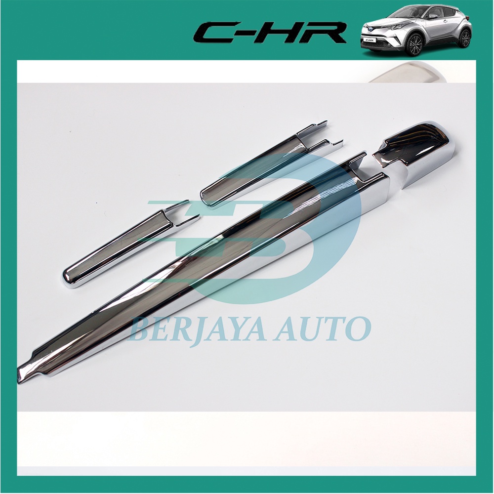 Toyota CHR/C-HR (2018 - 2024) ZGX11R Rear Wiper Cover Protector Chrome Berjaya Auto Aksesori ...