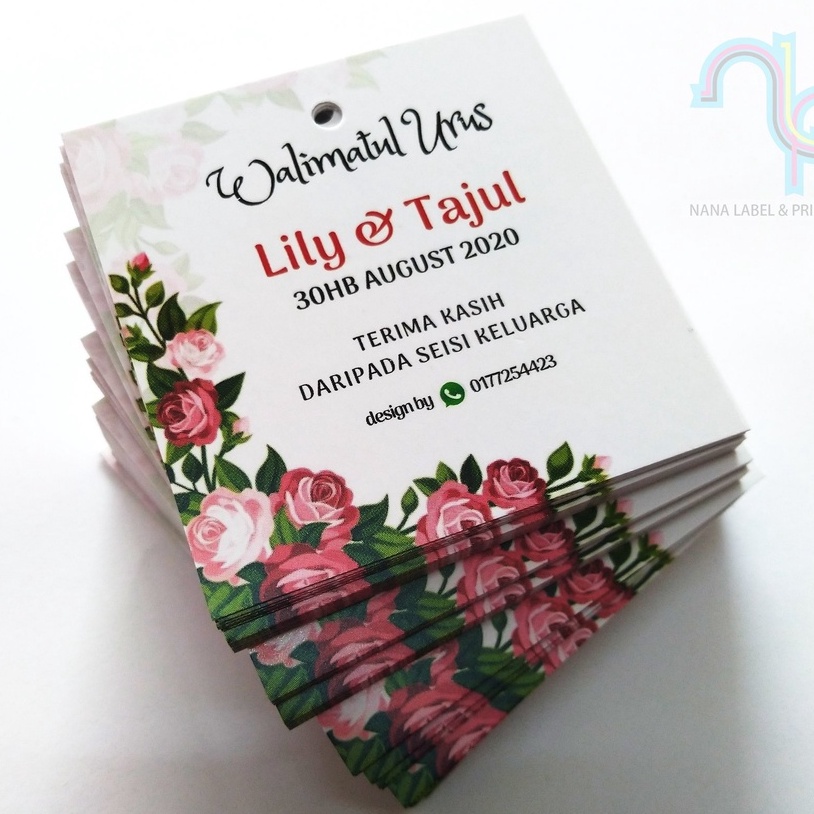 HANG TAG / KAD THANK YOU / KAD TERIMA KASIH BUDGET / KAD MURAH 100PCS ...