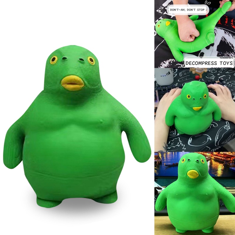 Green Head Fish Silly Fish Decompression Squeeze Toy Slow Rebound Tpr ...