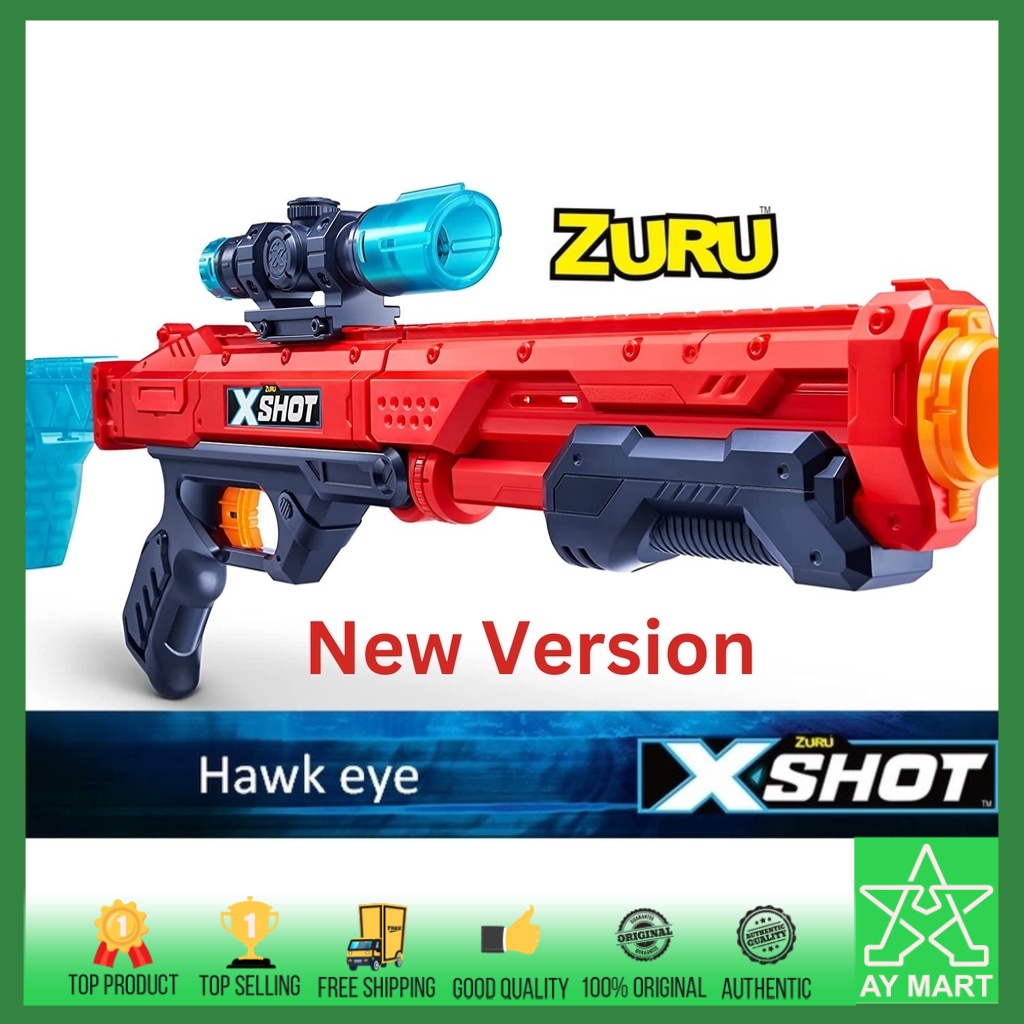 Zuru X-Shot Excel Hawk Eye Rotating Barrel Blaster Toys With 16 pcs ...