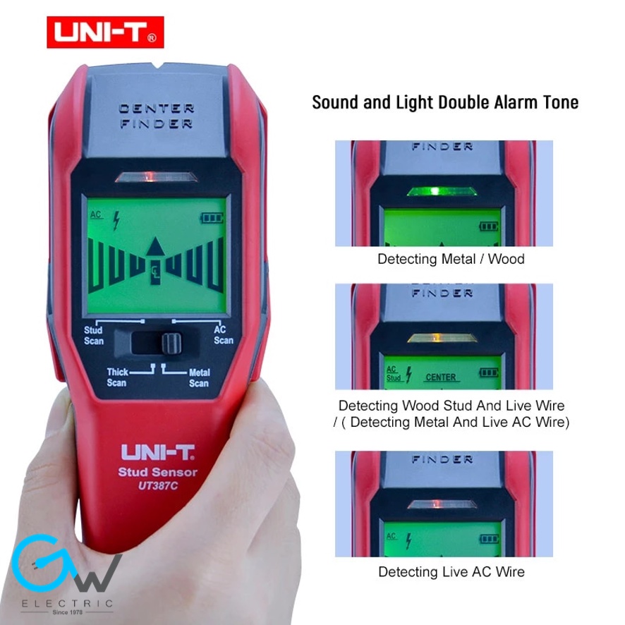 UNI-T UT387C Wall Scanner (detect electric wire, metal object, wooden ...