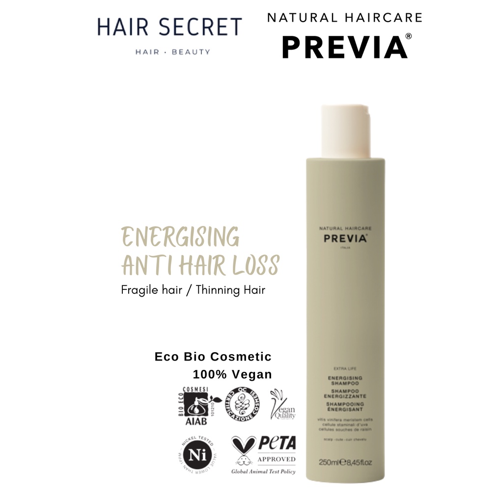 Previa Italy Energising Anti Hair Loss Natural Hair Care Shampoo (For ...