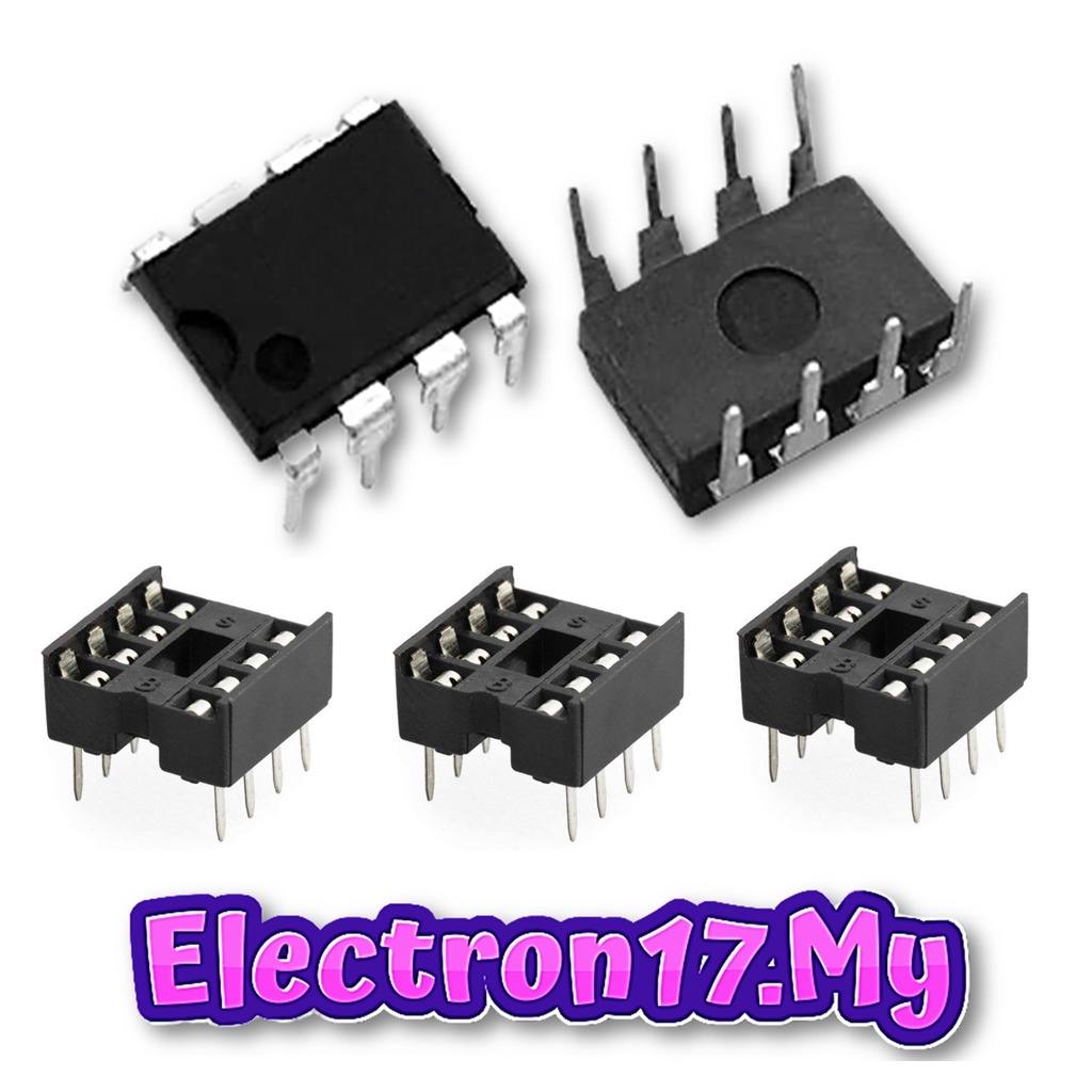 UA741 741 IC DIP 8 Pin Single Operational Amplifier IC Base Socket 8 Pin | Shopee Malaysia