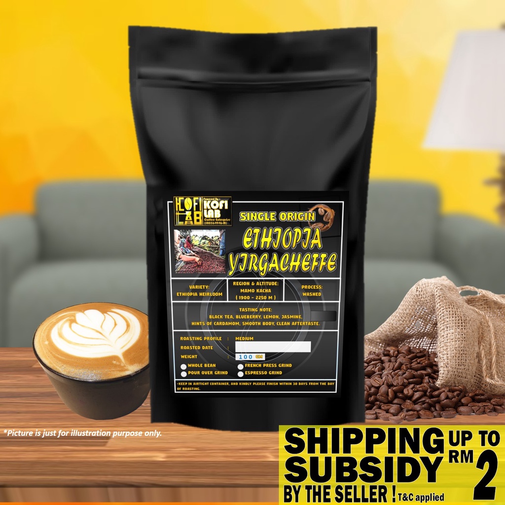 [Medium] Coffee Bean | ETHIOPIAN YIRGACHEFFE | KOFI LAB | Fresh Roasted | Roast to Order | Ipoh ...