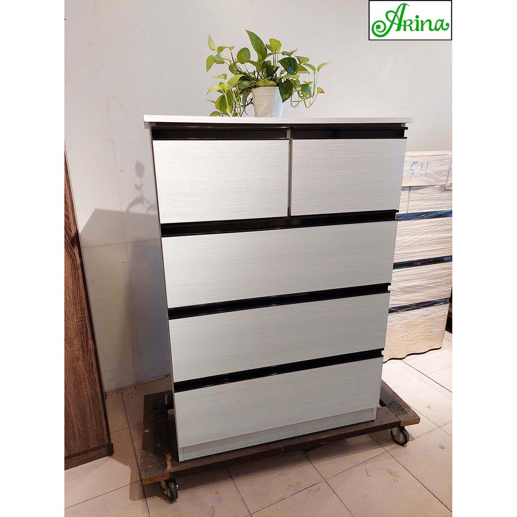 (SEREMBAN Delivery & Installation) ARINA Drawer Cabinet Wardrobe Almari ...