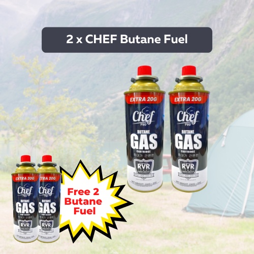 TRAC/CHEF Gas Butane Fuel 250g Canister Cartridge For Portable Gas ...