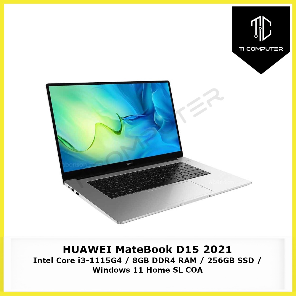 HUAWEI MateBook D15 2021 Intel Core i3-1115G4 3.0GHz 8GB DDR4 RAM 256GB ...