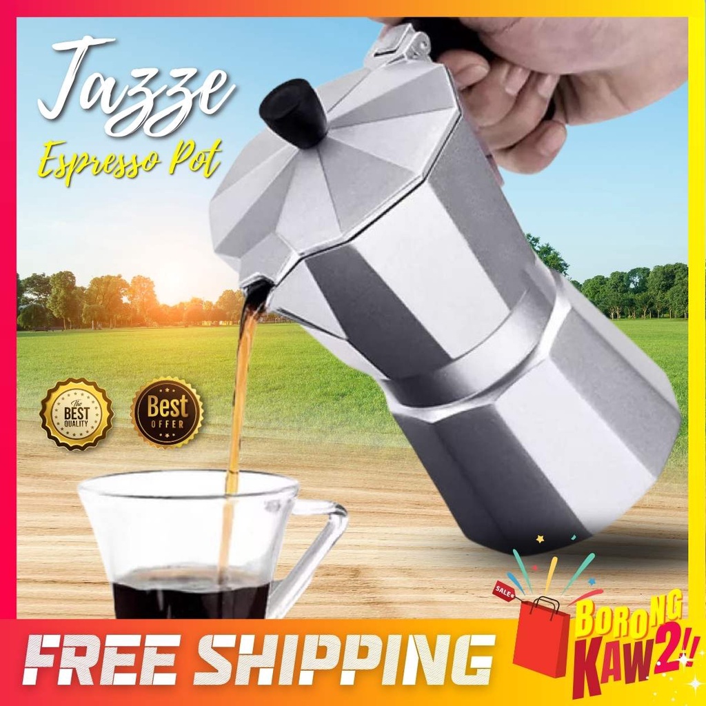 TAZZE COFFEE POT Espresso Coffee Makers Italian Drip Top Mocha Fast ...