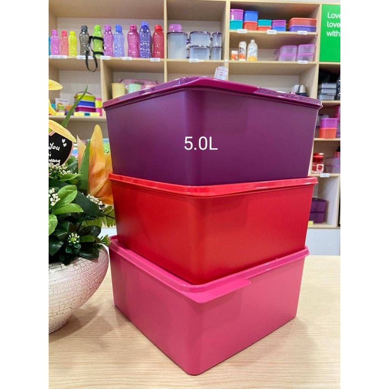 Tupperware Large Snack N Stack 5.0L Bekas Makanan Besar Food Storage ...