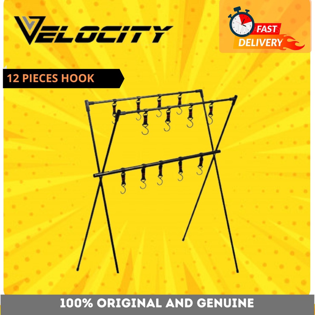 🔥100% ORIGINAL🔥 Velocity Camping 12 Pieces Hook Hanging Rack | Shopee ...
