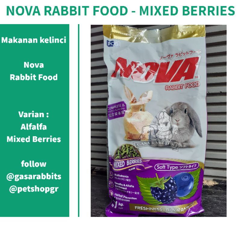 Nova RABBIT Pellet 1kg - NOVA RABBIT FOOD - NOVA RABBIT FOOD - NOVA ...