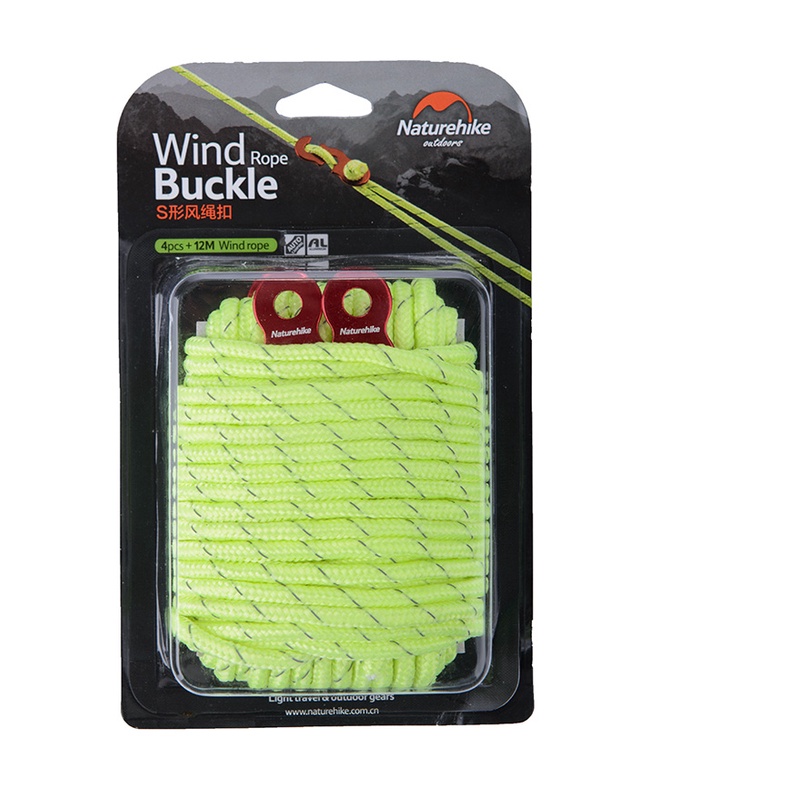 Naturehike Outdoor S type wind rope buckle 12m tent wind rope pull rope ...