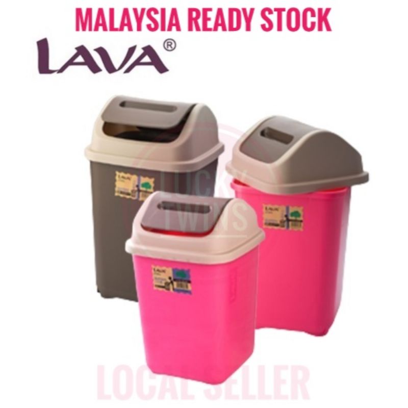 LAVA Bakul Sampah Tong Sampah Plastic Household Office Swing Lid ...