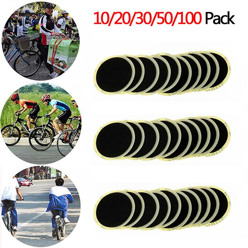 HOT 10/20/30/50/100pcs Rubber Bike Bicycle Tire Patch Self-adhesive ...