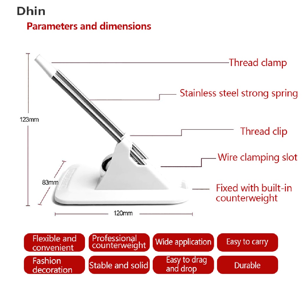 [Dhin] New Mouse Cable Holder High Quality Mouse Bungee Cord Clip Wire ...