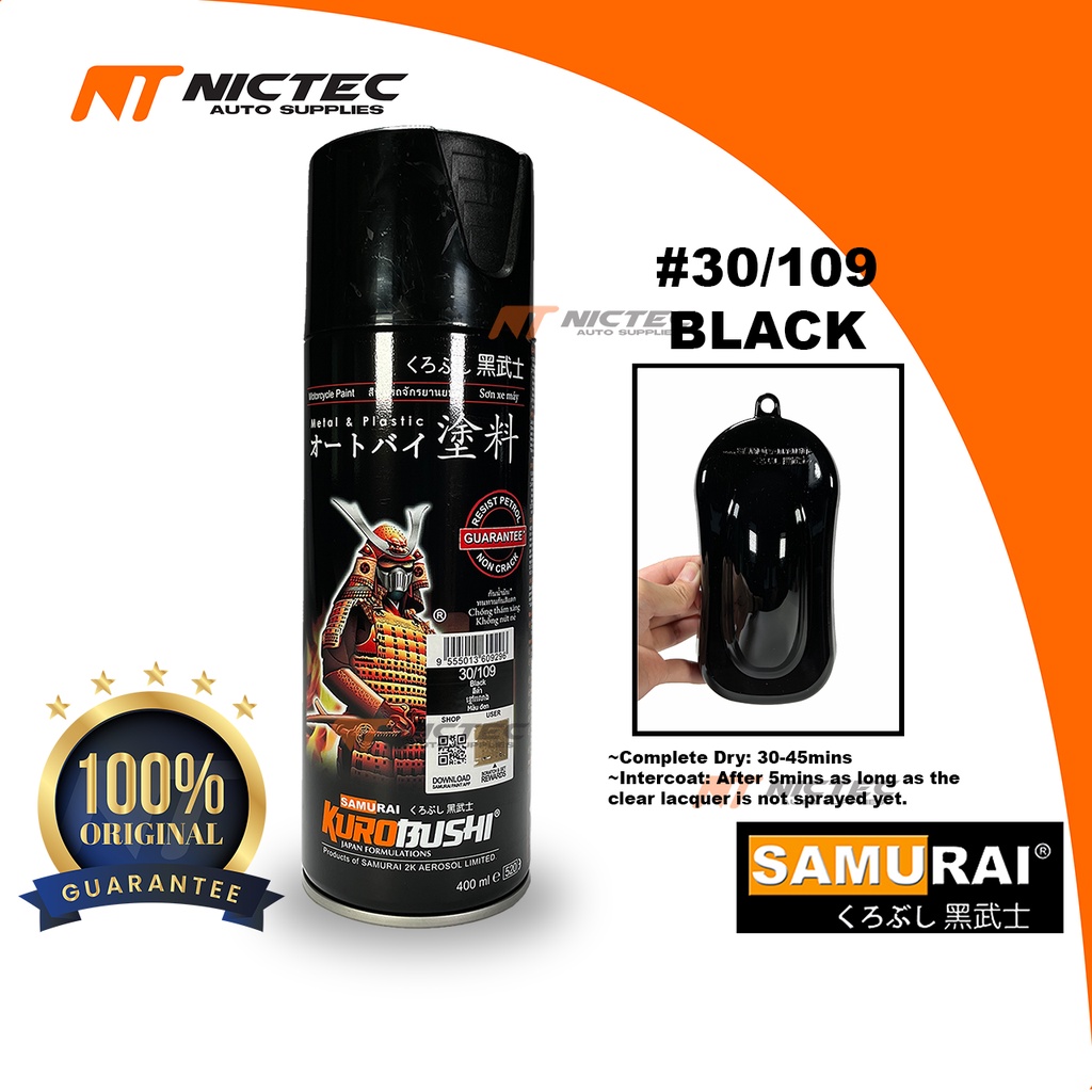 SAMURAI SPRAY 30/109 BLACK HITAM KILAT QUALITY TERBAIK | Shopee Malaysia