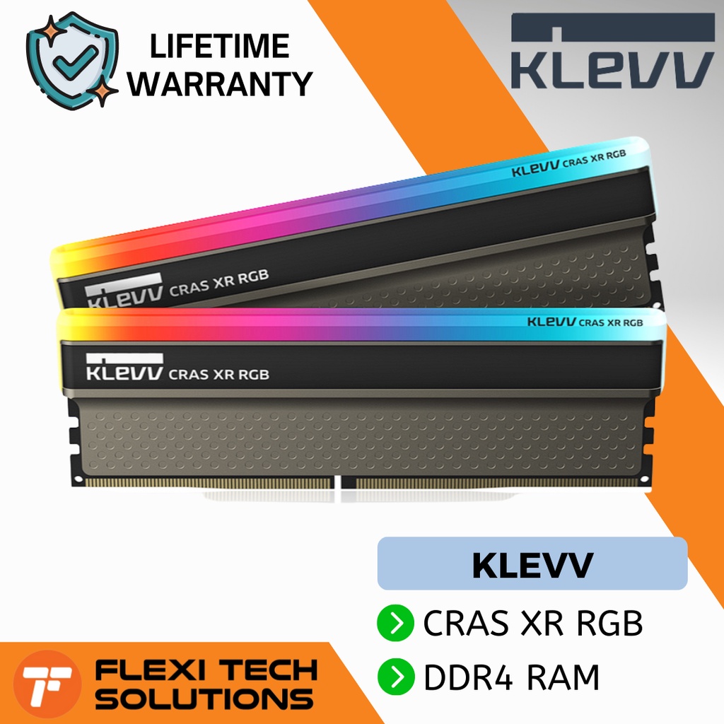 Flexi Tech KLEVV CRAS XR RGB 3600MHZ / 4000MHZ 16GB x2 / 8GB X2 Gaming ...
