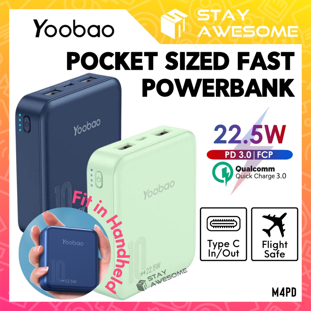 YOOBAO Fast Charging Powerbank Mini Pawer Bank 10000mAh Kecil 22.5W 5A ...