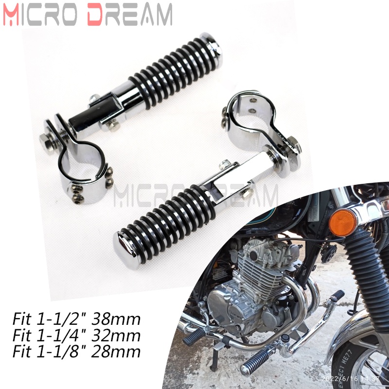 28/32/38MM Crash Bar Engine Guard Highway Foot Peg Clamps Mounts ...