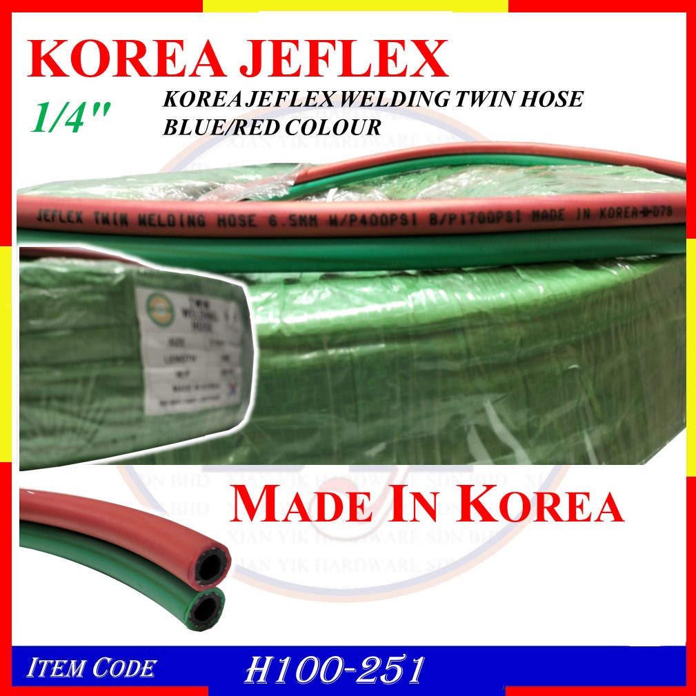 [Price Per 1-Meter] H100-251 (1/4") KOREA JEFLEX WELDING TWIN HOSE ...