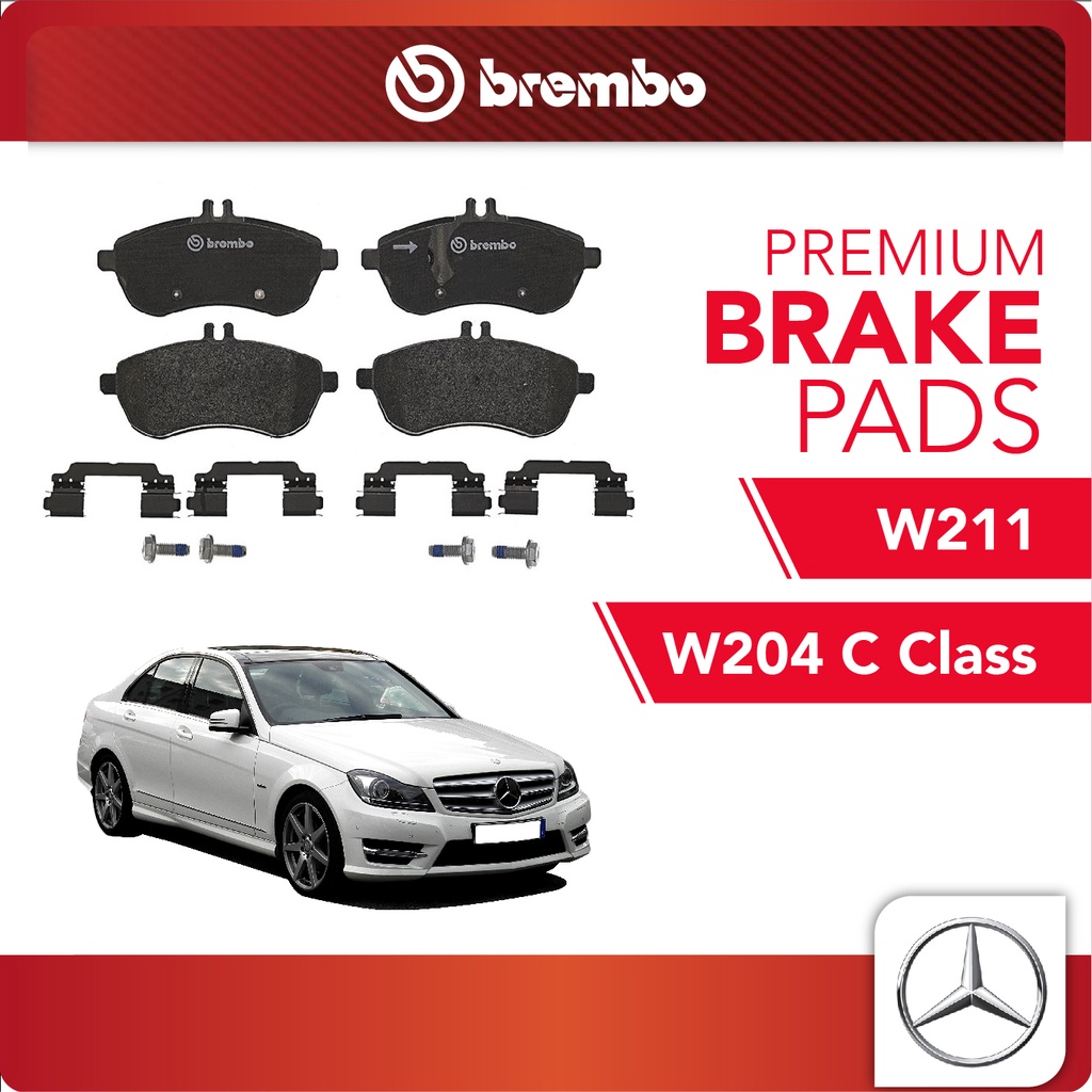 BREMBO Front Pads (1 set) - Compatible with Mercedes W204 C CLASS'07, Mercedes W211'06 | Shopee ...