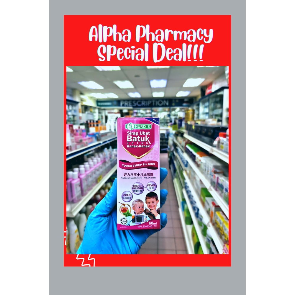 HURIX Cough,Cold & Fever Syrup 60ml | Ubat Batuk,Selsema & Demam ...